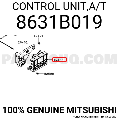 CONTROL UNIT,A/T 8631B019 | Mitsubishi Parts | PartSouq
