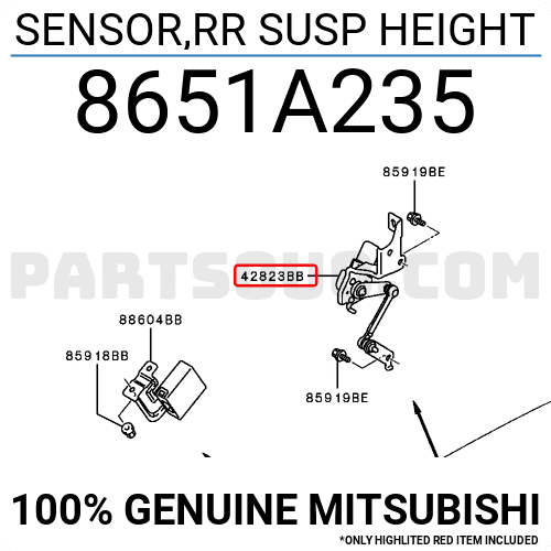 SENSOR,RR SUSP HEIGHT 8651A235 | Mitsubishi Parts | PartSouq