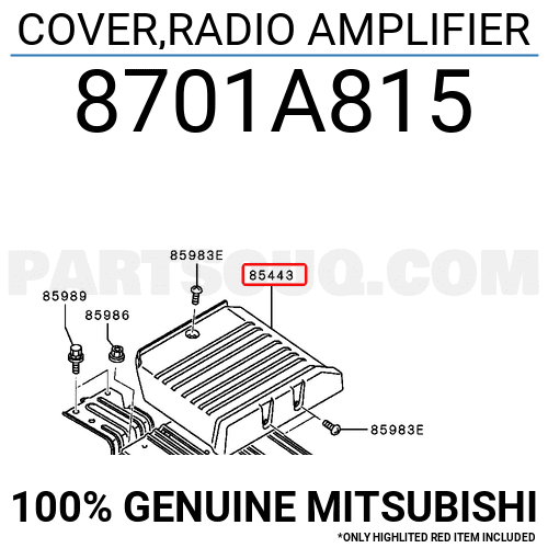 COVER,RADIO AMPLIFIER 8701A815 | Mitsubishi Parts | PartSouq