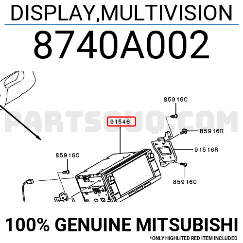DISPLAY,MULTIVISION 8740A002 | Mitsubishi Parts | PartSouq
