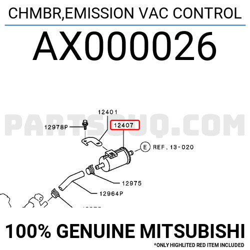 CHMBR,EMISSION VAC CONTROL AX000026 | Mitsubishi Parts | PartSouq