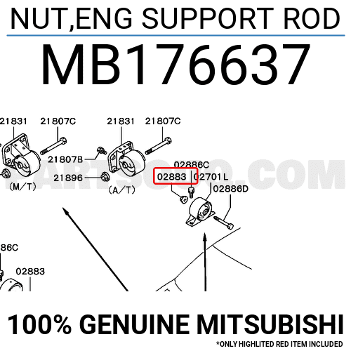 NUT,ENG SUPPORT ROD MB176637 | Mitsubishi Parts | PartSouq