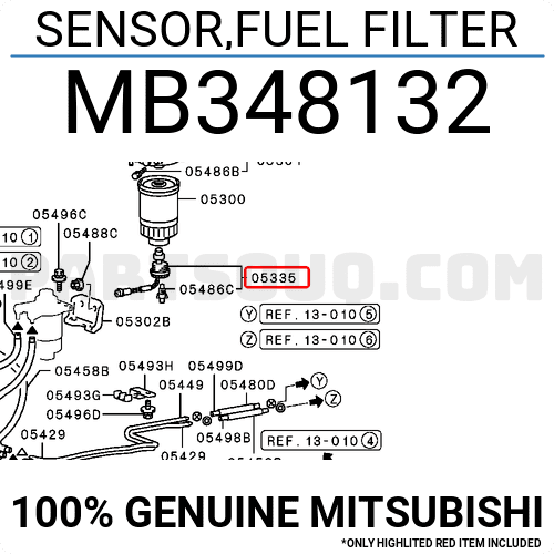 SENSOR,FUEL FILTER MB348132 | Mitsubishi Parts | PartSouq