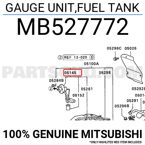 GAUGE UNIT,FUEL TANK MB527772 | Mitsubishi Parts | PartSouq