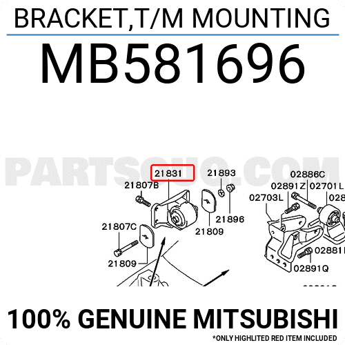 BRACKET,T/M MOUNTING MB581696 | Mitsubishi Parts | PartSouq