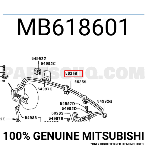 TUBE,BRAKE M/CYL SECONDARY MB618601 | Mitsubishi Parts | PartSouq