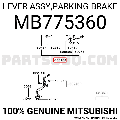 LEVER ASSY,PARKING BRAKE MB775360 | Mitsubishi Parts | PartSouq