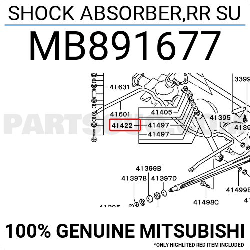 SHOCK ABSORBER,RR SU MB891677 | Mitsubishi Parts | PartSouq