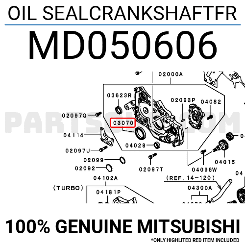 OIL SEALCRANKSHAFTFR MD050606 | Mitsubishi Parts | PartSouq