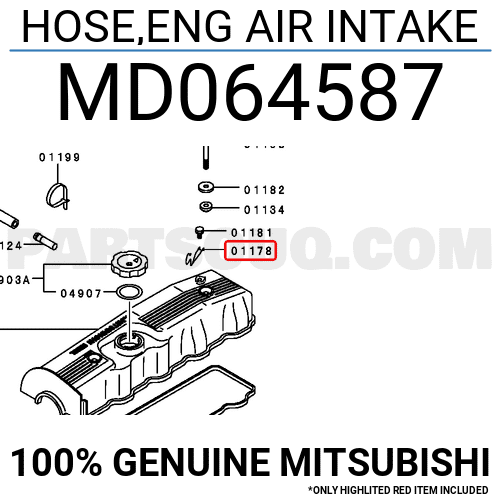 HOSE,ENG AIR INTAKE MD064587 | Mitsubishi Parts | PartSouq