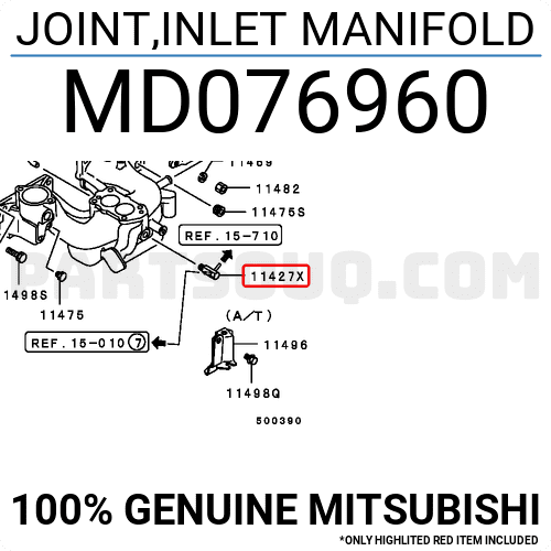 JOINT,INLET MANIFOLD MD076960 | Mitsubishi Parts | PartSouq
