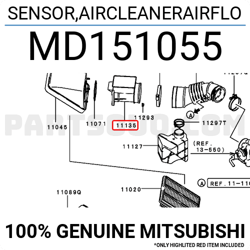 SENSOR,AIRCLEANERAIRFLO MD151055 | Mitsubishi Parts | PartSouq