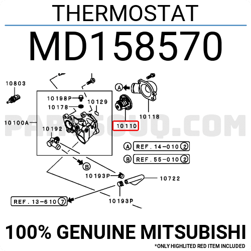 THERMOSTAT MD158570 | Mitsubishi Parts | PartSouq