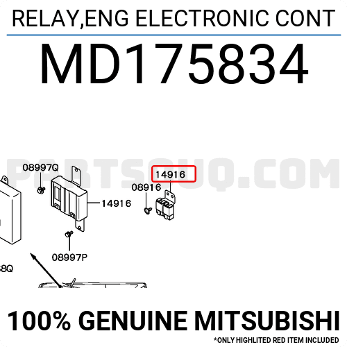 RELAY,ENG ELECTRONIC CONT MD175834 | Mitsubishi Parts | PartSouq
