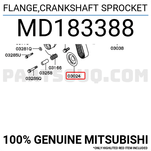 FLANGE,CRANKSHAFT SPROCKET MD183388 | Mitsubishi Parts | PartSouq