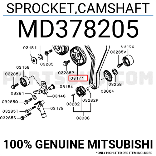 SPROCKET,CAMSHAFT MD378205 | Mitsubishi Parts | PartSouq