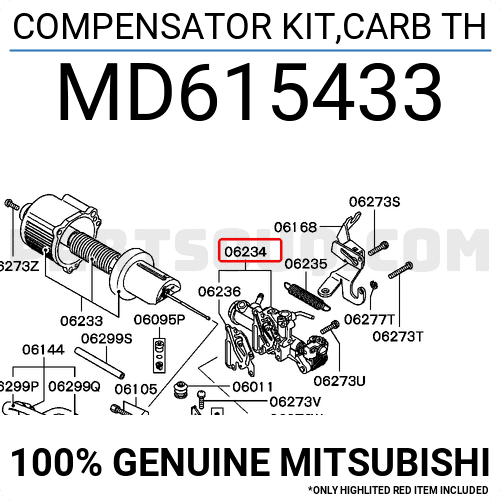 COMPENSATOR KIT,CARB TH MD615433 | Mitsubishi Parts | PartSouq