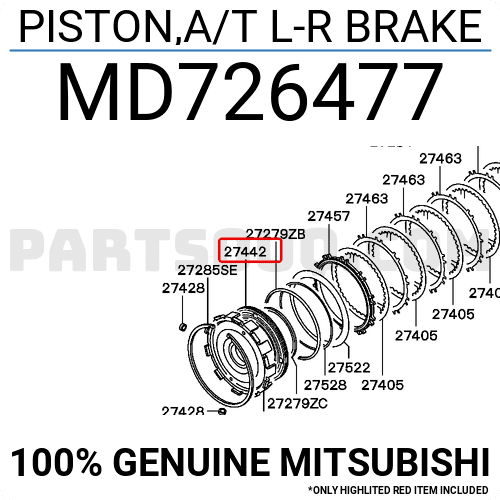 PISTON,A/T L-R BRAKE MD726477 | Mitsubishi Parts | PartSouq