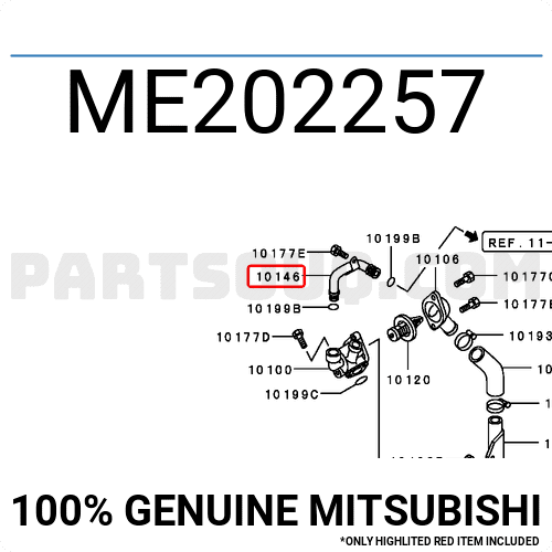 PIPE,THERMO WATER BY ME202257 | Mitsubishi Parts | PartSouq