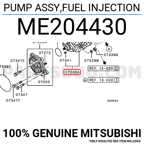 PUMP ASSY,FUEL INJECTION ME204430 | Mitsubishi Parts | PartSouq