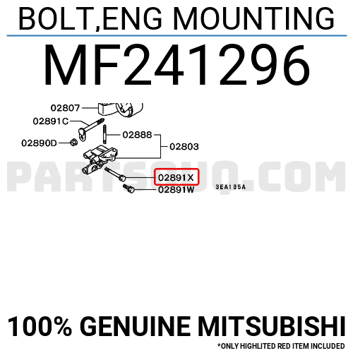 BOLT,ENG MOUNTING MF241296 | Mitsubishi Parts | PartSouq
