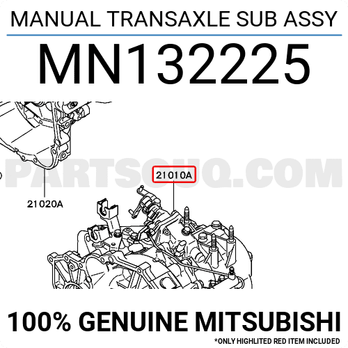 MANUAL TRANSAXLE SUB ASSY MN132225 | Mitsubishi Parts | PartSouq