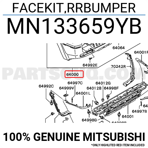 FACEKIT,RRBUMPER MN133659YB | Mitsubishi Parts | PartSouq