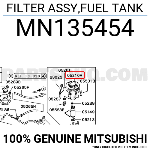 FILTER ASSY,FUEL TANK MN135454 | Mitsubishi Parts | PartSouq