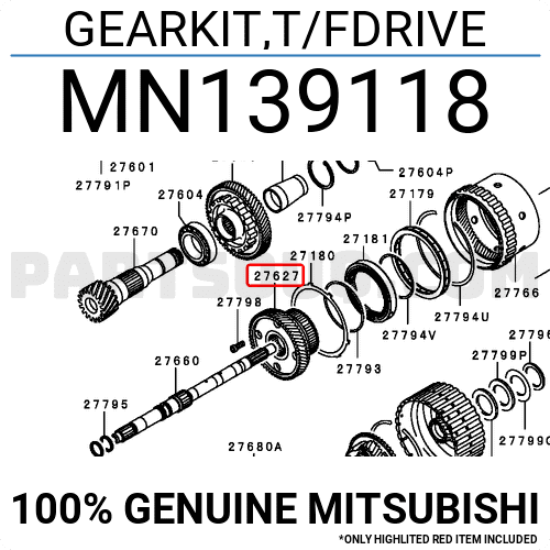 GEARKIT,T/FDRIVE MN139118 | Mitsubishi Parts | PartSouq