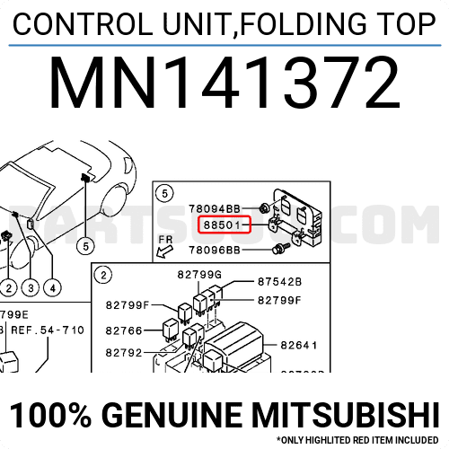 CONTROL UNIT,FOLDING TOP MN141372 | Mitsubishi Parts | PartSouq