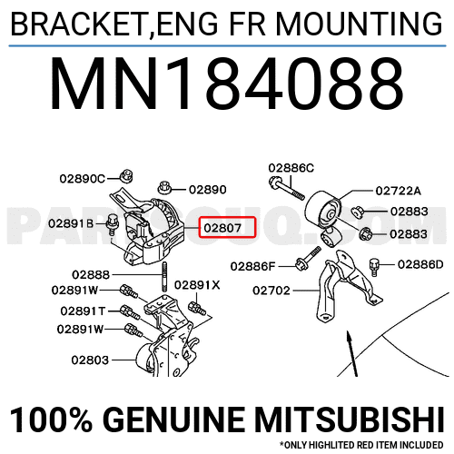 BRACKET,ENG FR MOUNTING MN184088 | Mitsubishi Parts | PartSouq