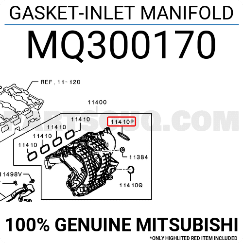 GASKET-INLET MANIFOLD MQ300170 | Mitsubishi Parts | PartSouq