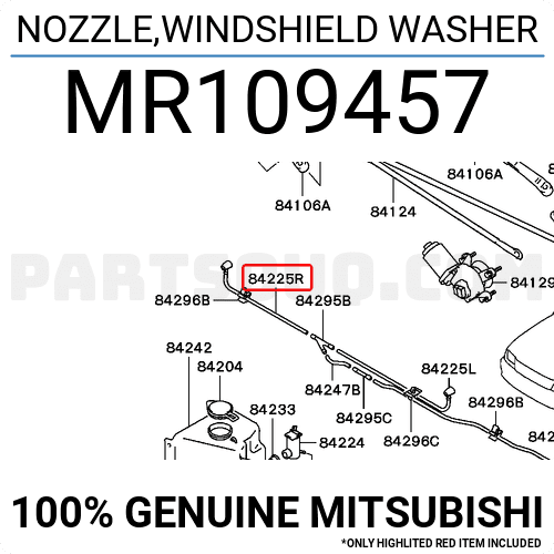 NOZZLE,WINDSHIELD WASHER MR109457 | Mitsubishi Parts | PartSouq