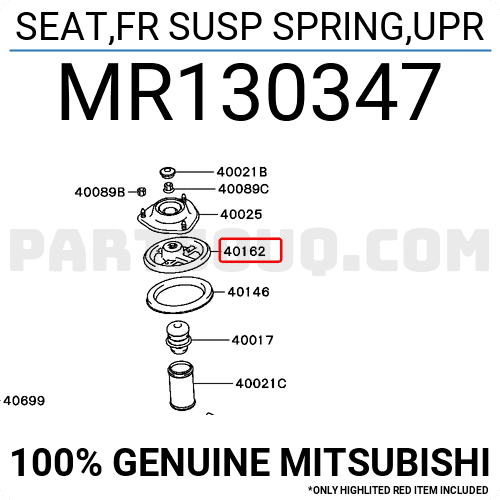 SEAT,FR SUSP SPRING,UPR MR130347 | Mitsubishi Parts | PartSouq