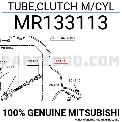 TUBE,CLUTCH M/CYL MR133113 | Mitsubishi Parts | PartSouq