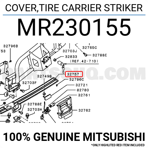 COVER,TIRE CARRIER STRIKER MR230155 | Mitsubishi Parts | PartSouq