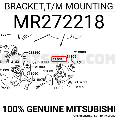 BRACKET,T/M MOUNTING MR272218 | Mitsubishi Parts | PartSouq