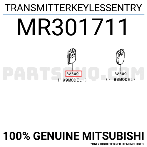 TRANSMITTERKEYLESSENTRY MR301711 | Mitsubishi Parts | PartSouq