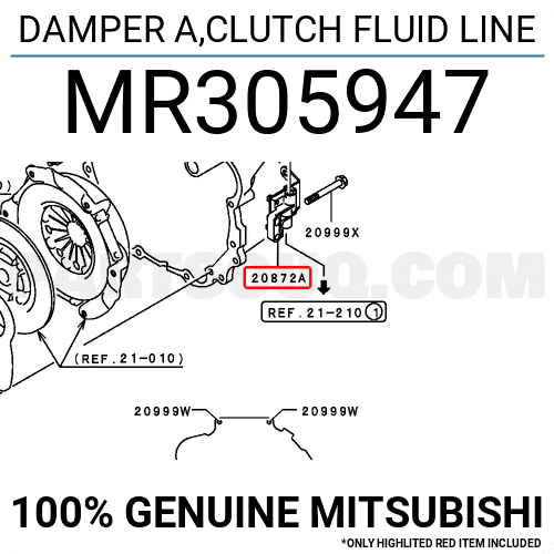 DAMPER A,CLUTCH FLUID LINE MR305947 | Mitsubishi Parts | PartSouq