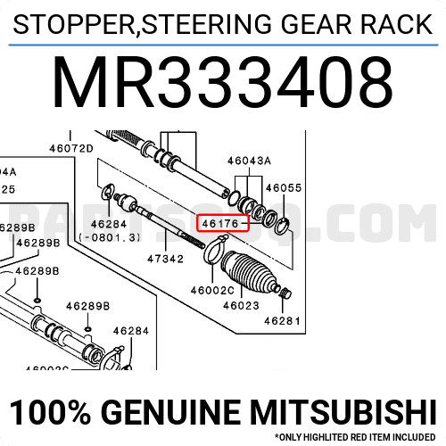 STOPPER,STEERING GEAR RACK MR333408 | Mitsubishi Parts | PartSouq