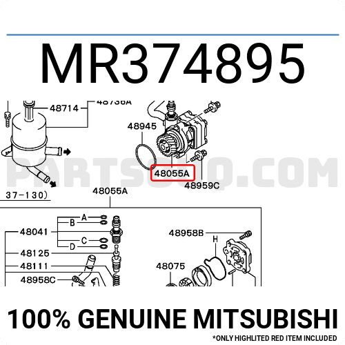 OIL PUMP ASSY,P/S MR374895 | Mitsubishi Parts | PartSouq