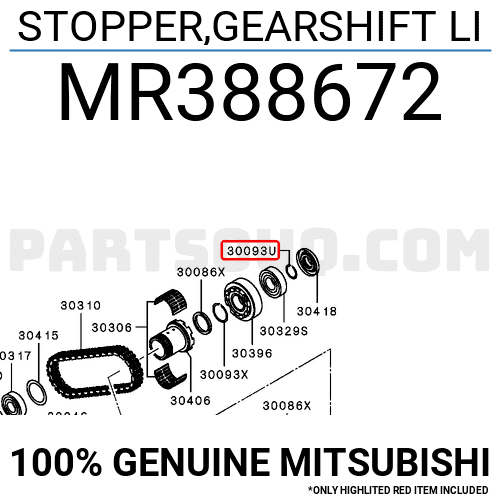 STOPPER,GEARSHIFT LI MR388672 | Mitsubishi Parts | PartSouq