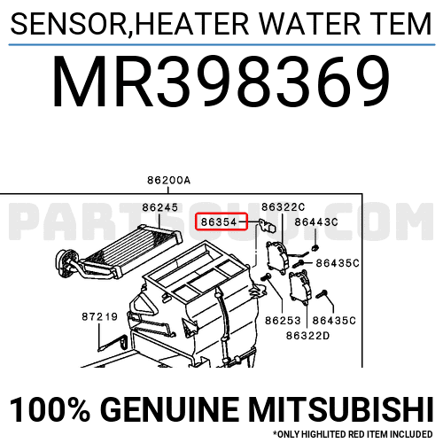 SENSOR,HEATER WATER TEM MR398369 | Mitsubishi Parts | PartSouq