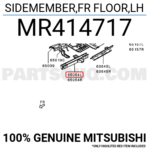 SIDEMEMBER,FR FLOOR,LH MR414717 | Mitsubishi Parts | PartSouq