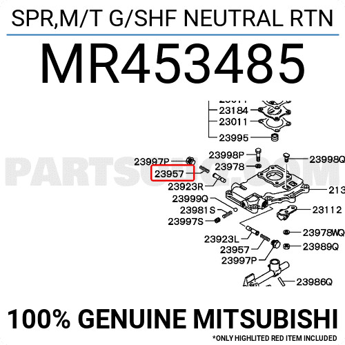 SPR,M/T G/SHF NEUTRAL RTN MR453485 | Mitsubishi Parts | PartSouq