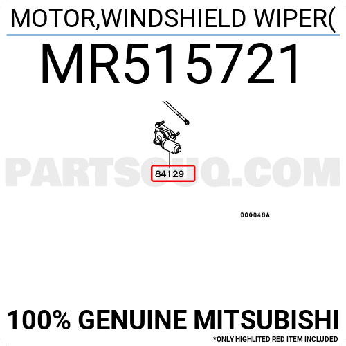 MOTOR,WINDSHIELD WIPER MR515721 | Mitsubishi Parts | PartSouq