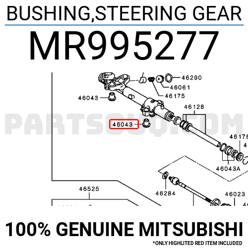BUSHING,STEERING GEAR MR995277 | Mitsubishi Parts | PartSouq