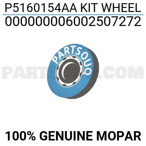 P5160154AA KIT WHEEL 000000006002507272 | Mopar Parts | PartSouq