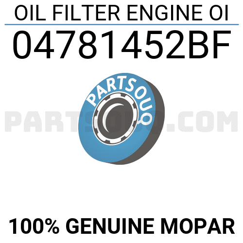 OIL FILTER ENGINE OI 04781452BF | Mopar Parts | PartSouq