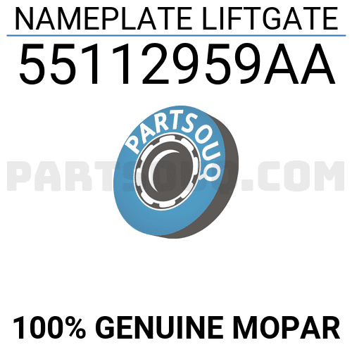 NAMEPLATE LIFTGATE 55112959AA | Mopar Parts | PartSouq